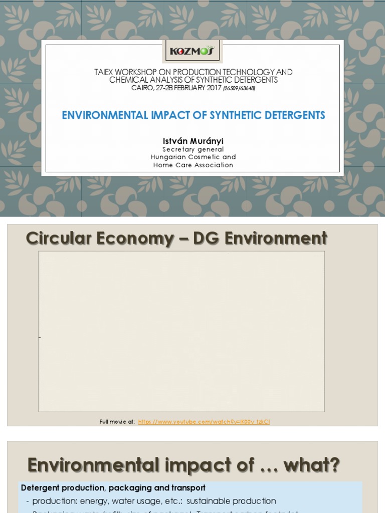 Environmental Impact of Synthetic Detergents | PDF | Wastewater | Water