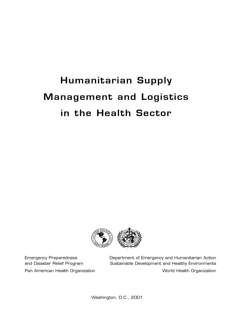 Humanitarian Supply Book | PDF | Emergency Management | Logistics