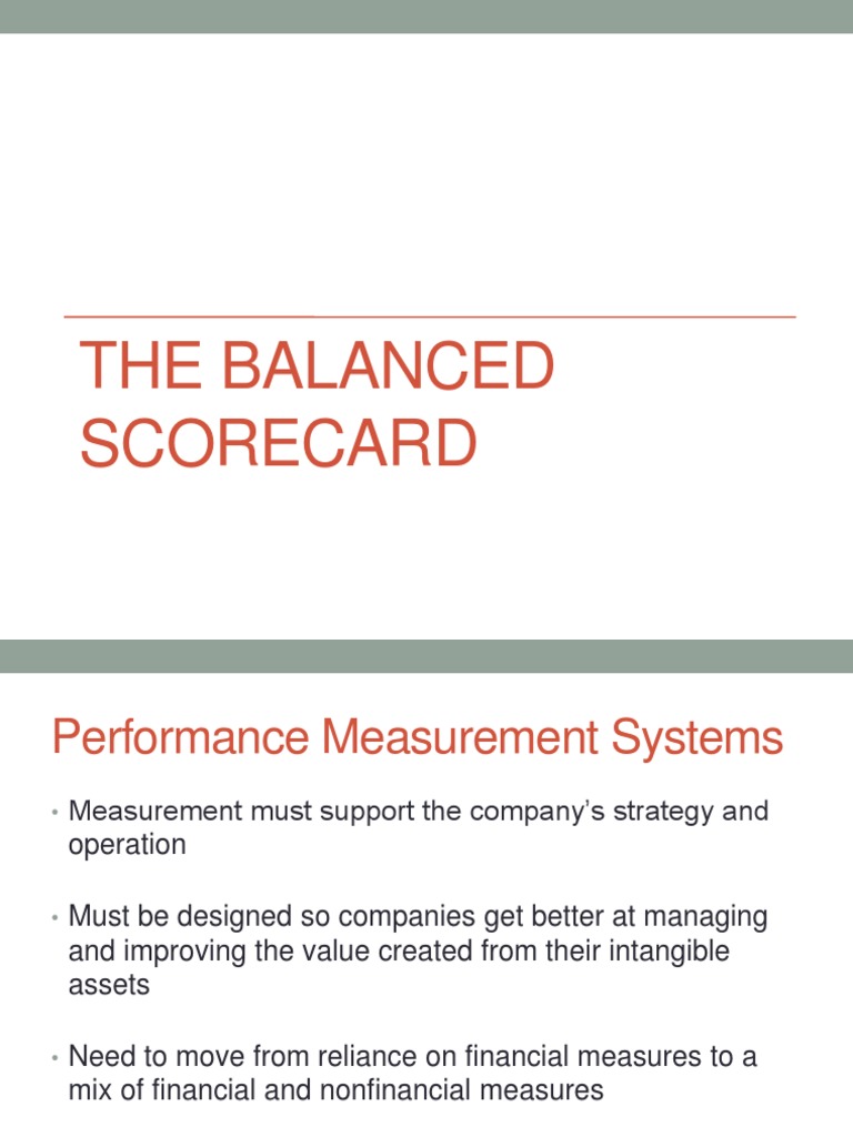 Balance Score Card | PDF | Strategic Management | Business Process