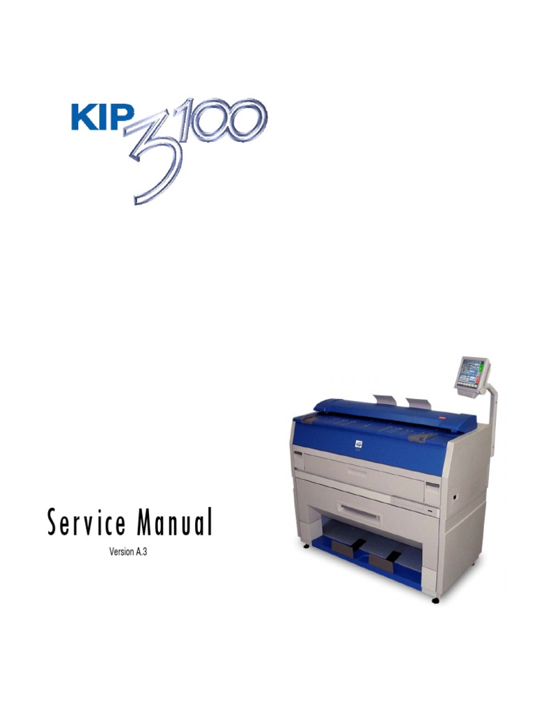 Kip 3100 Service Manual | PDF | Image Scanner | Photocopier