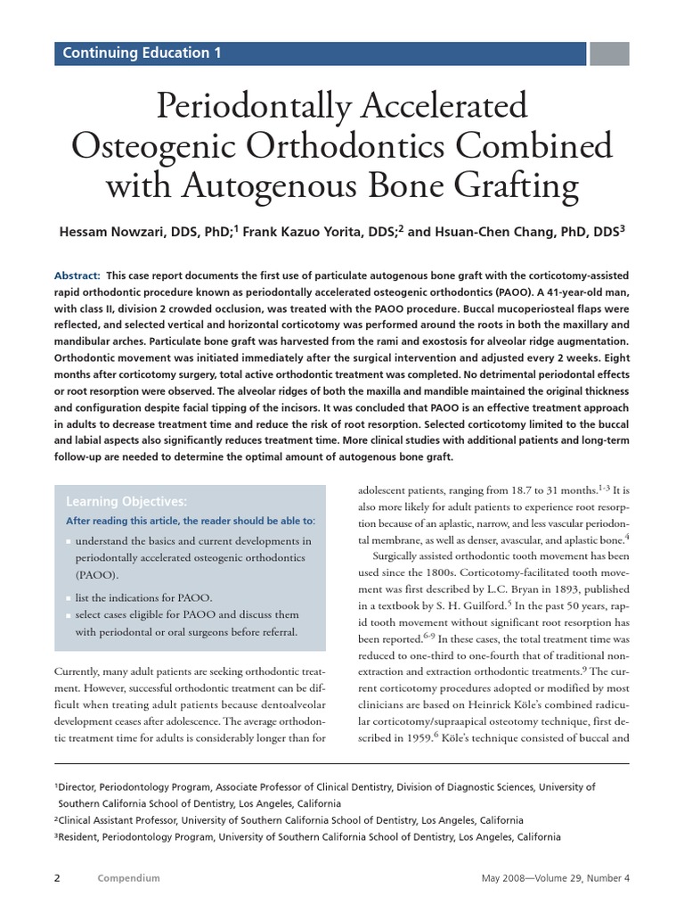 Compendium 2008 29 4 1-8 | PDF | Orthodontics | Bone