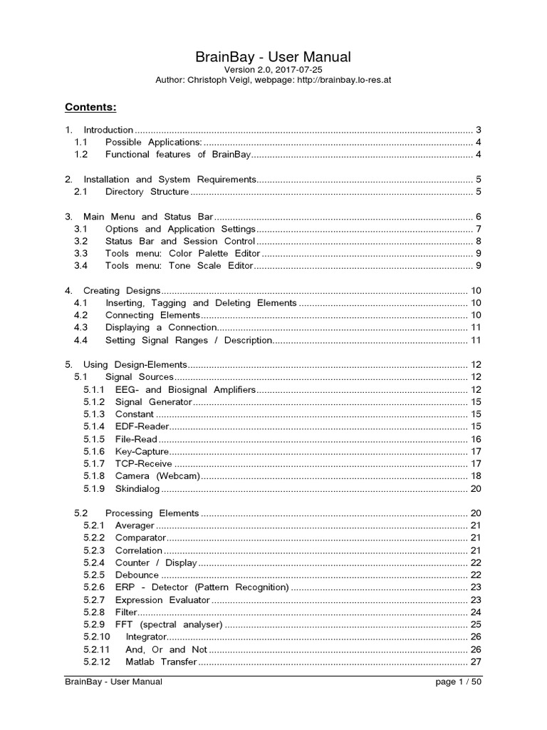 BrainBay User Manual | PDF | Trigonometric Functions | Computer File