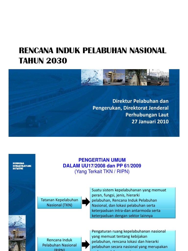 201003281056200.rencana Induk Pelabuhan Nasional Tahun 2030 | PDF