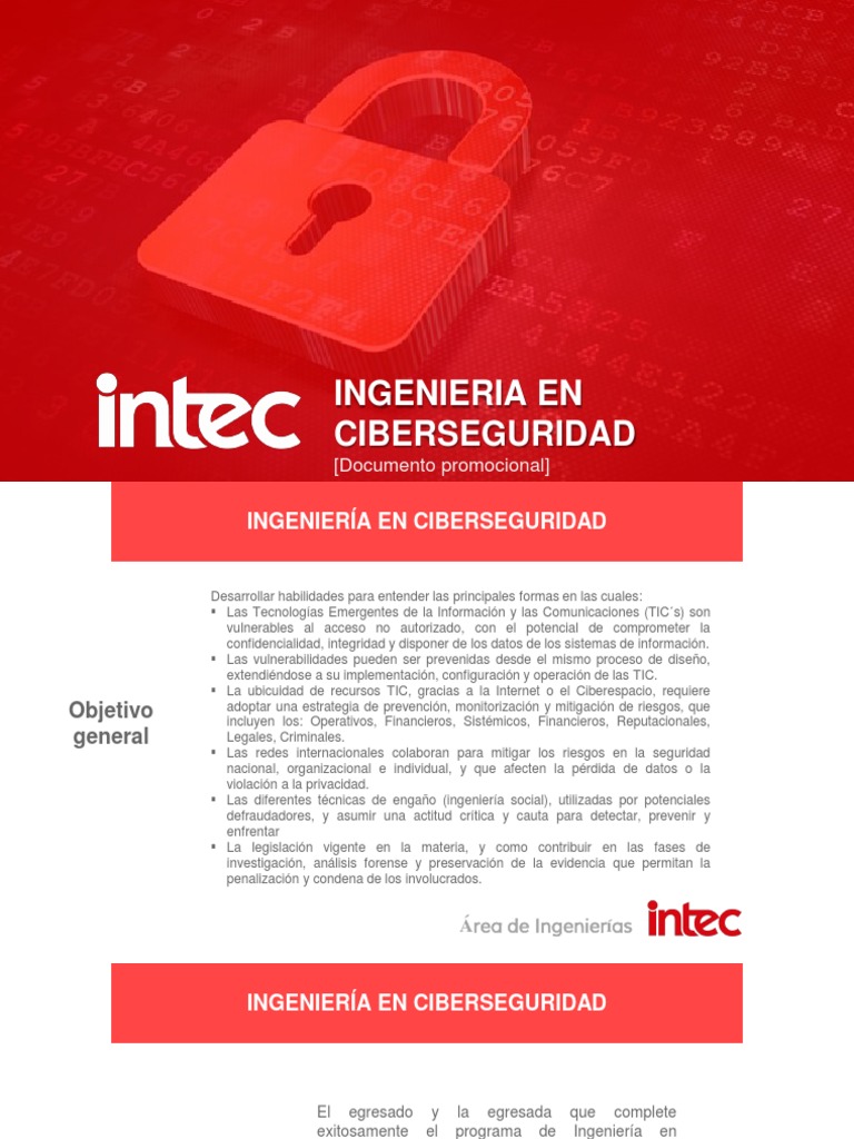 Ingeniería en Ciberseguridad INTEC | PDF | La seguridad informática ...