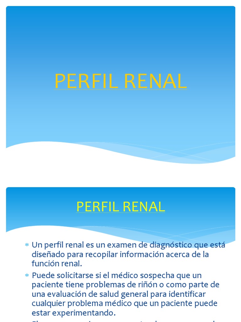 Perfil Renal | PDF | Proteínas | Riñón
