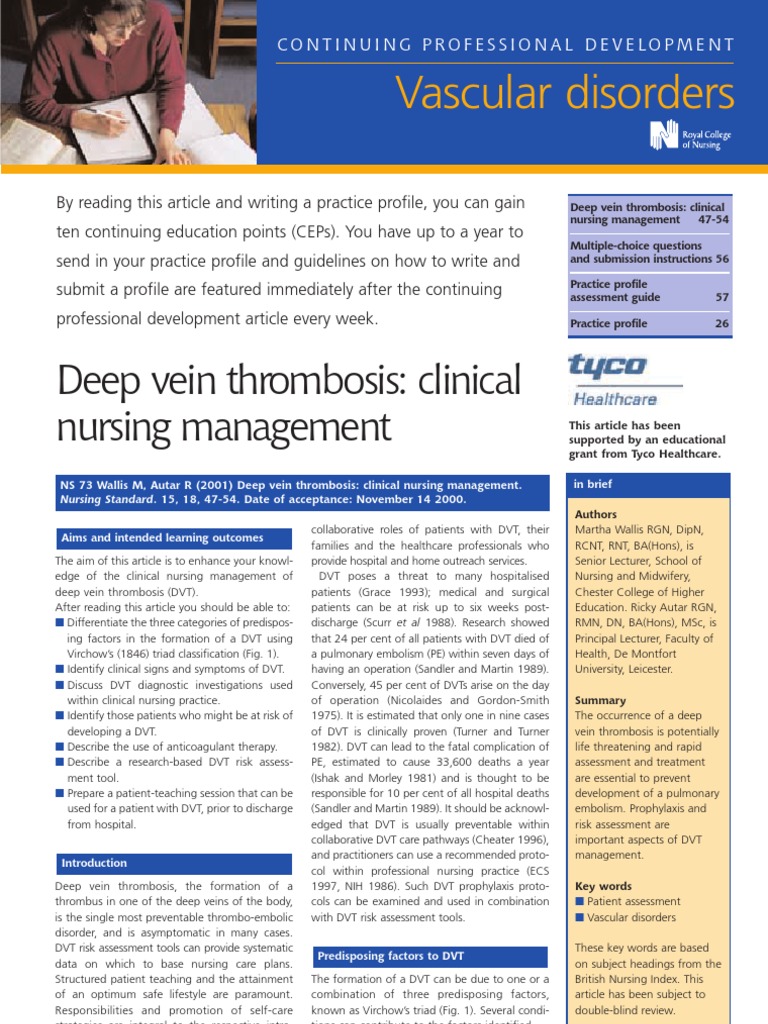 DVT Prevention | PDF | Thrombosis | Vein