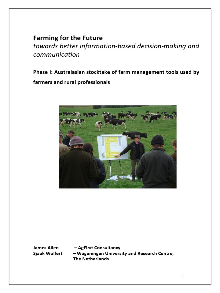 Farm Management Tools Report v5 | PDF | Dairy Farming | Cattle