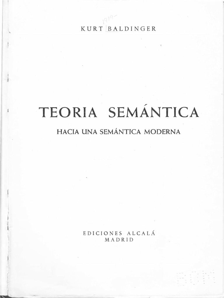 BALDINGER (1970) - Introducción PDF | PDF | Información | Lingüística