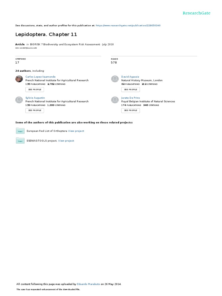 Lepidoptera Chapter 11 PDF | PDF | Introduced Species | Invasive Species