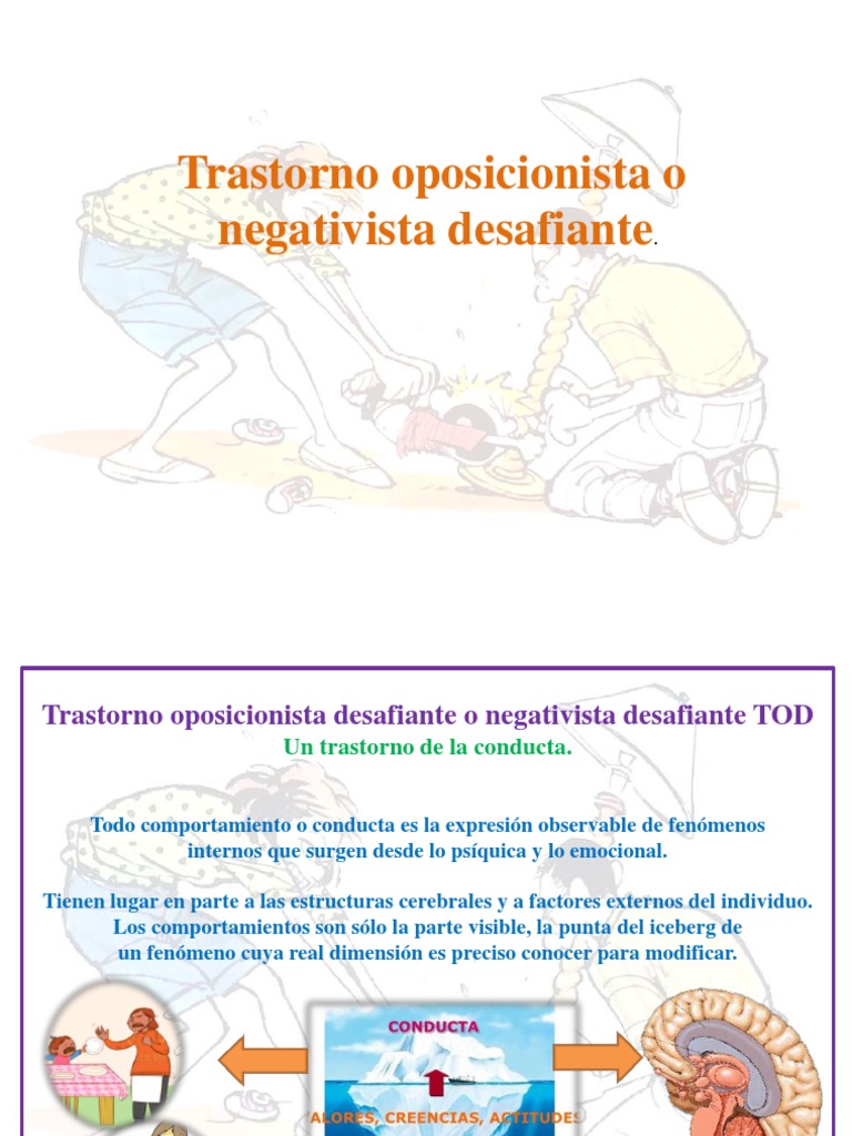 Trastorno Oposicionista o Negativista Desafiante | PDF | Comportamiento | Sicología
