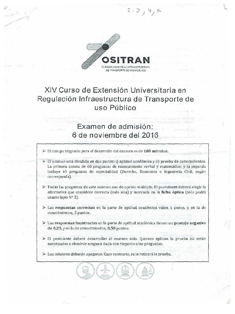 Examen Ositran | PDF