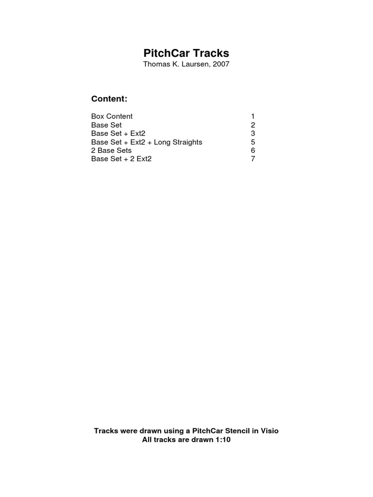 PitchCar Tracks | PDF