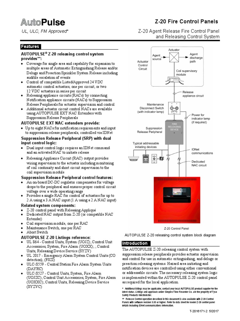 Autopulse Z-20 Data Sheet T-2016171 | PDF | Fire Sprinkler System ...