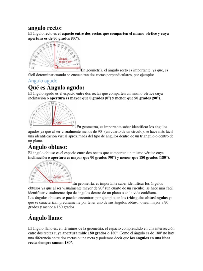 Angulo Recto | PDF | Ángulo | Triángulo