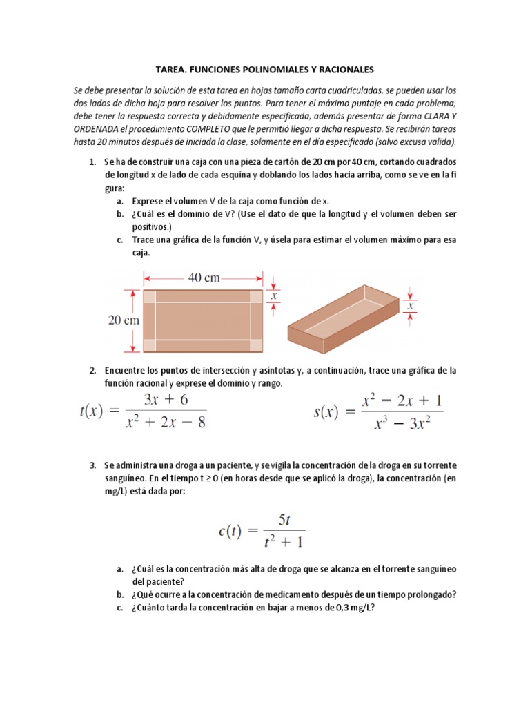 Funciones Polinomiales y Racionales | PDF