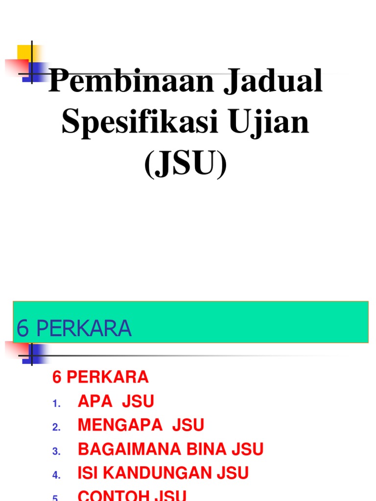 Kaedah Pembinaan Jsu | PDF