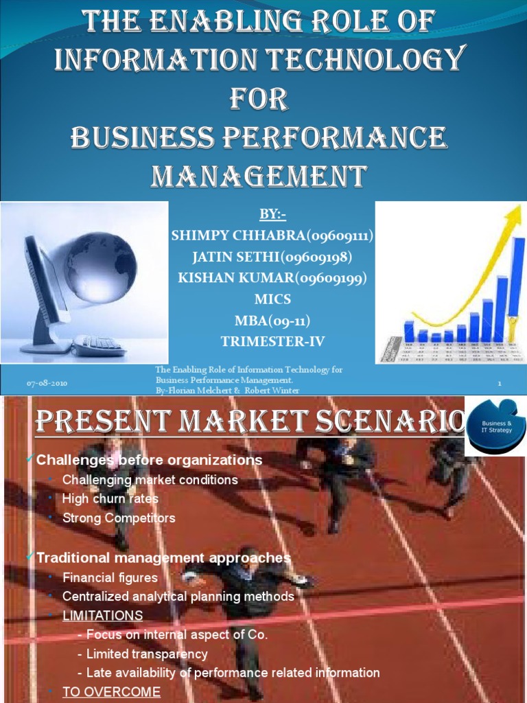 The Enabling Role of Information: Technology For Business Performance ...