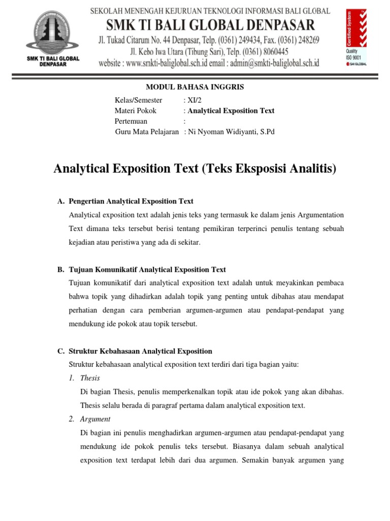 Analytical Exposition Text | PDF | Rekreasi | Hobi