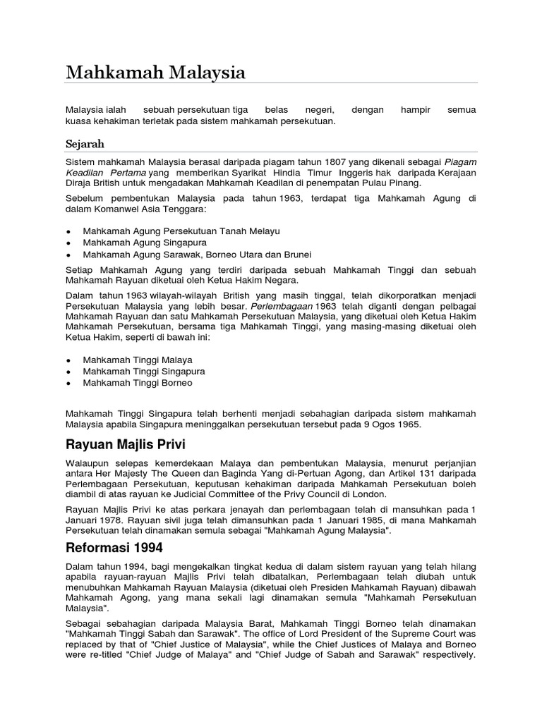 Mahkamah Malaysia 