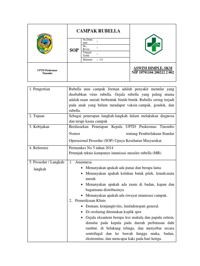 Campak Rubella | PDF