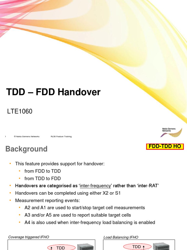 Lte1060 TDD - FDD Handover | PDF | Duplex (Telecommunications) | Mobile Technology