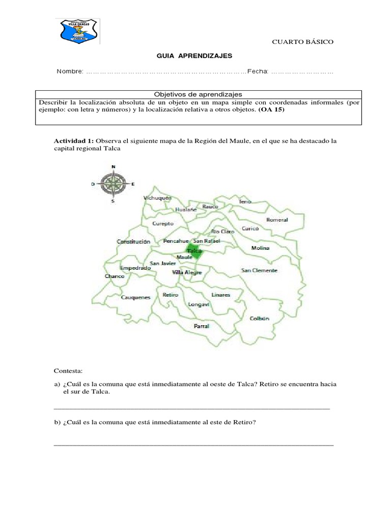 Mapas y coordenadas: Localizando objetos en el espacio | PDF