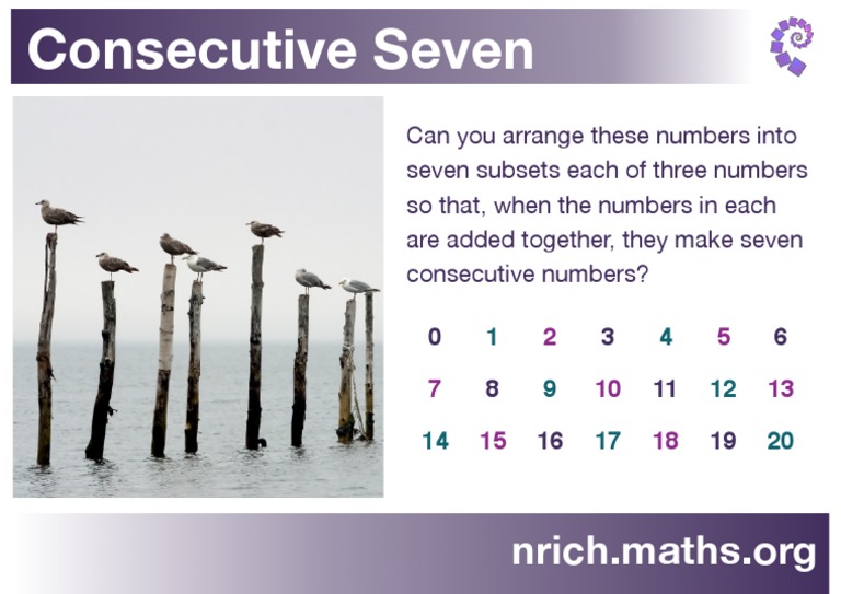 Math Challenge: Arrange for Consecutive Sums | PDF | Teaching Methods ...