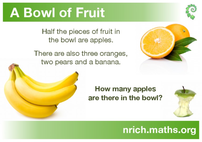 NRICH-poster FruitBowl PDF | PDF | Home & Garden | Science & Mathematics
