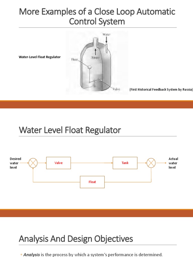 More Examples of A Close Loop Automatic Control System: Water-Level ...