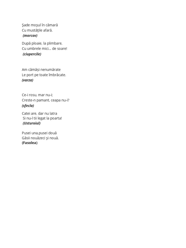 Ghicitori | PDF