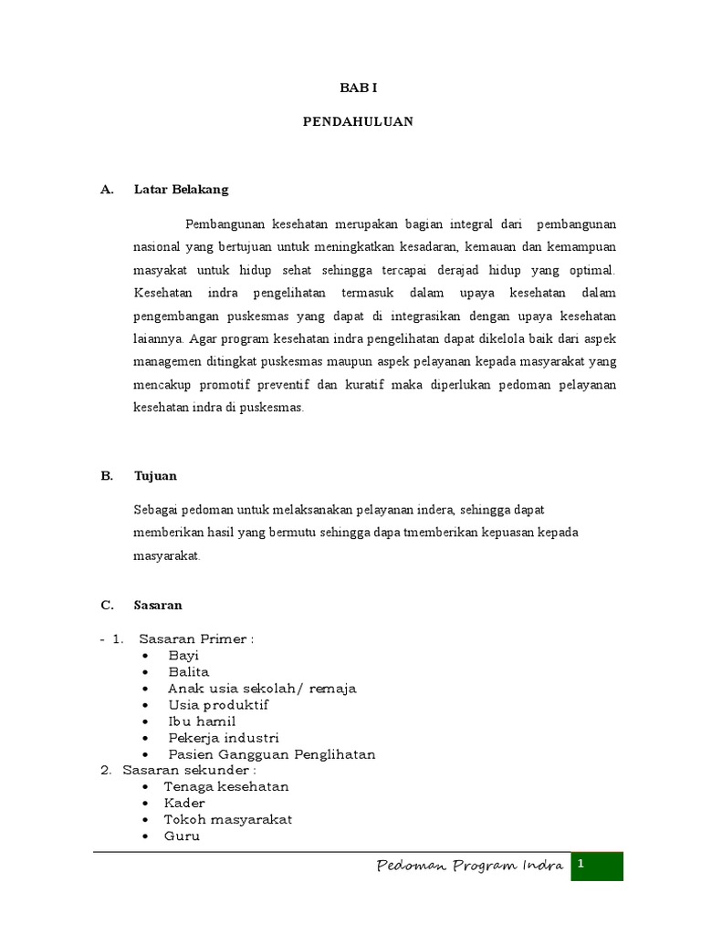 Pedoman Program Indra | PDF