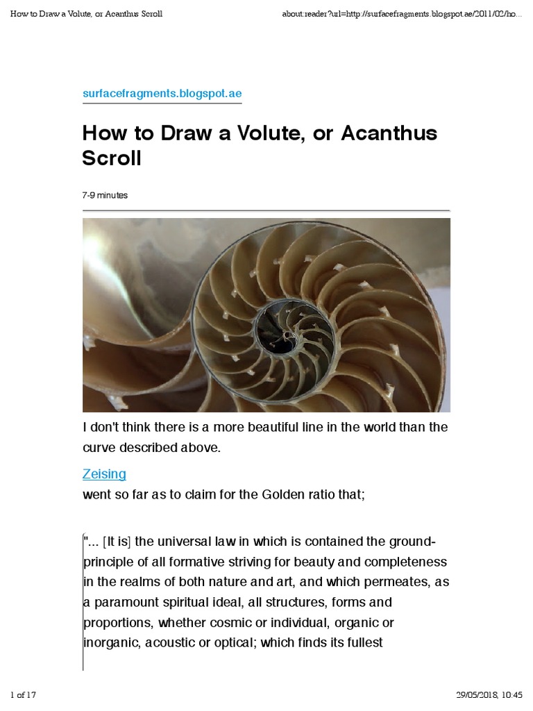How To Draw A Volute, or Acanthus Scroll | PDF | Teaching Mathematics