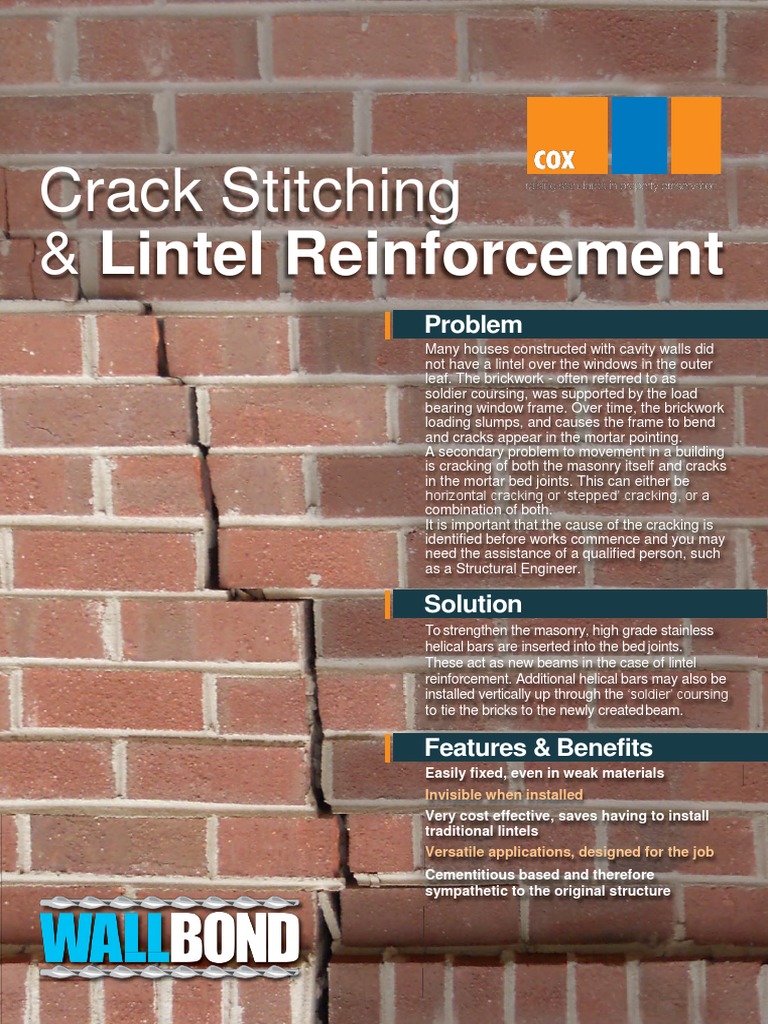 Crack Stitching PDF | PDF | Masonry | Beam (Structure)