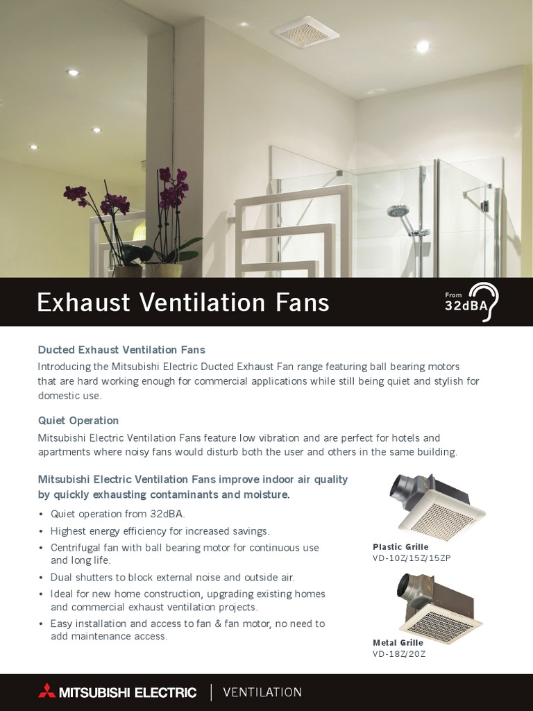 Ducted Exhaust Ventilation Fans | PDF | Ventilation (Architecture) | Duct (Flow)