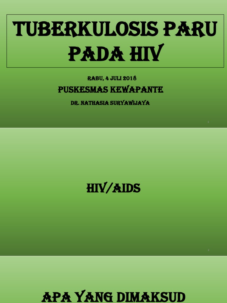 Penyuluhan TB-HIV | PDF