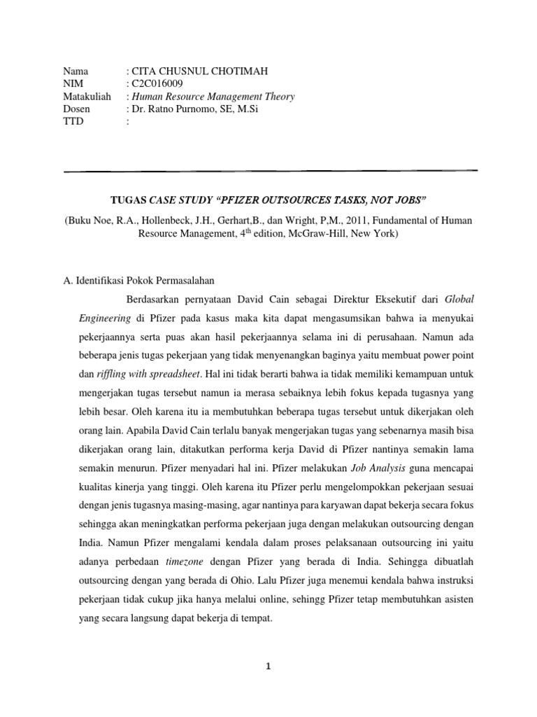 Case Study Pfizer | PDF