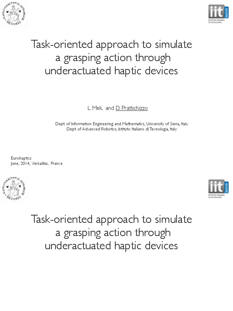 Task-Oriented Approach To Simulate A Grasping Action Through ...