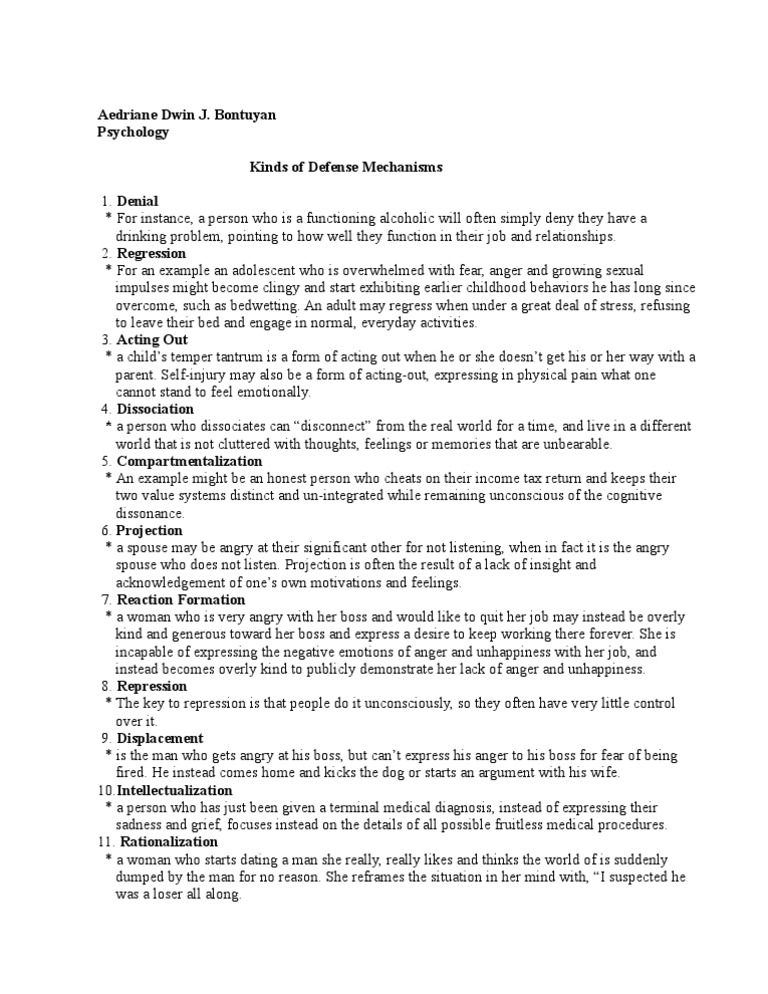 A Ed | PDF | Anger | Defence Mechanisms