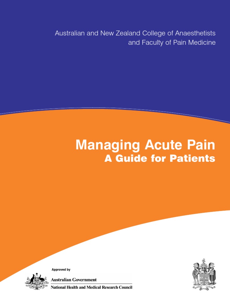 Managing Acute Pain: A Guide For Patients | PDF | Nonsteroidal Anti ...