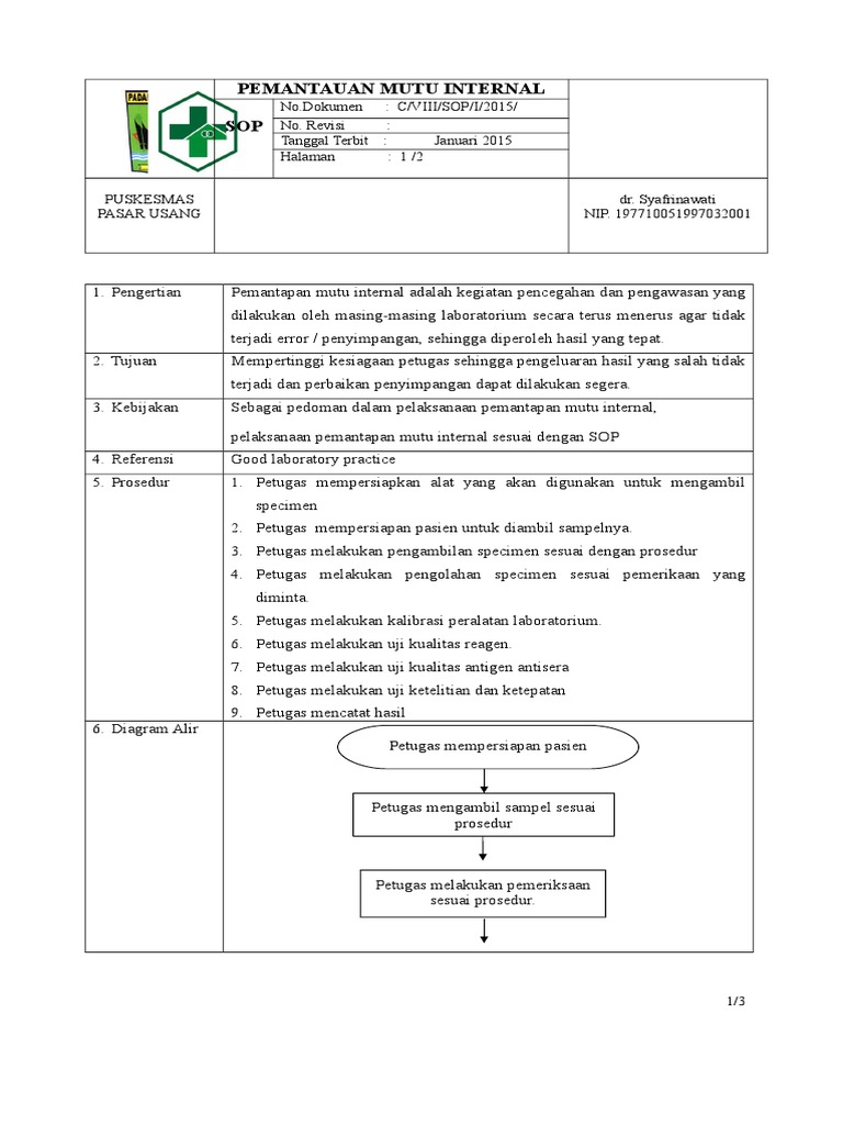 8.1.7.EP 7 SOP Pemantapan Mutu Internal. | PDF