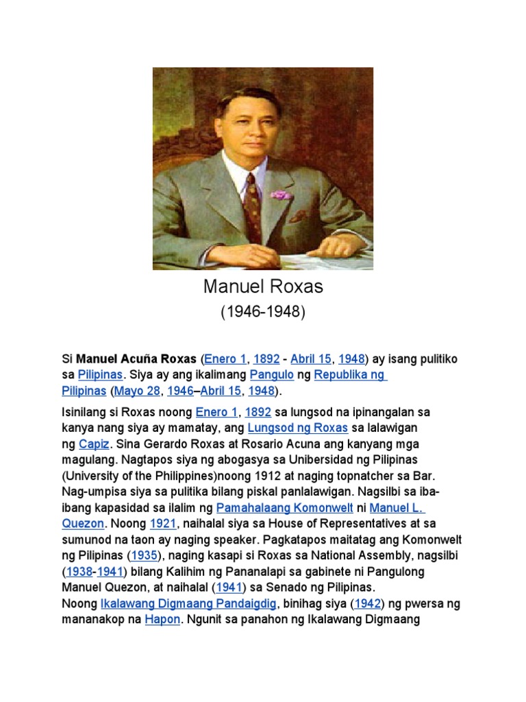Manuel Roxas | PDF