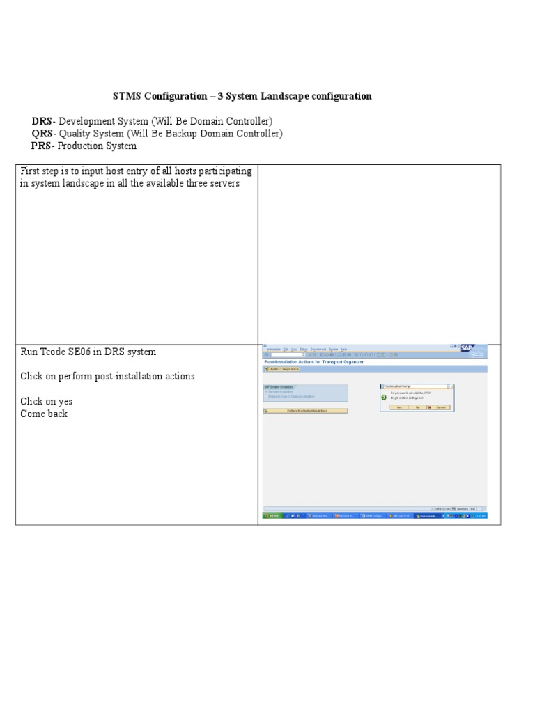 STMS Configuration | PDF