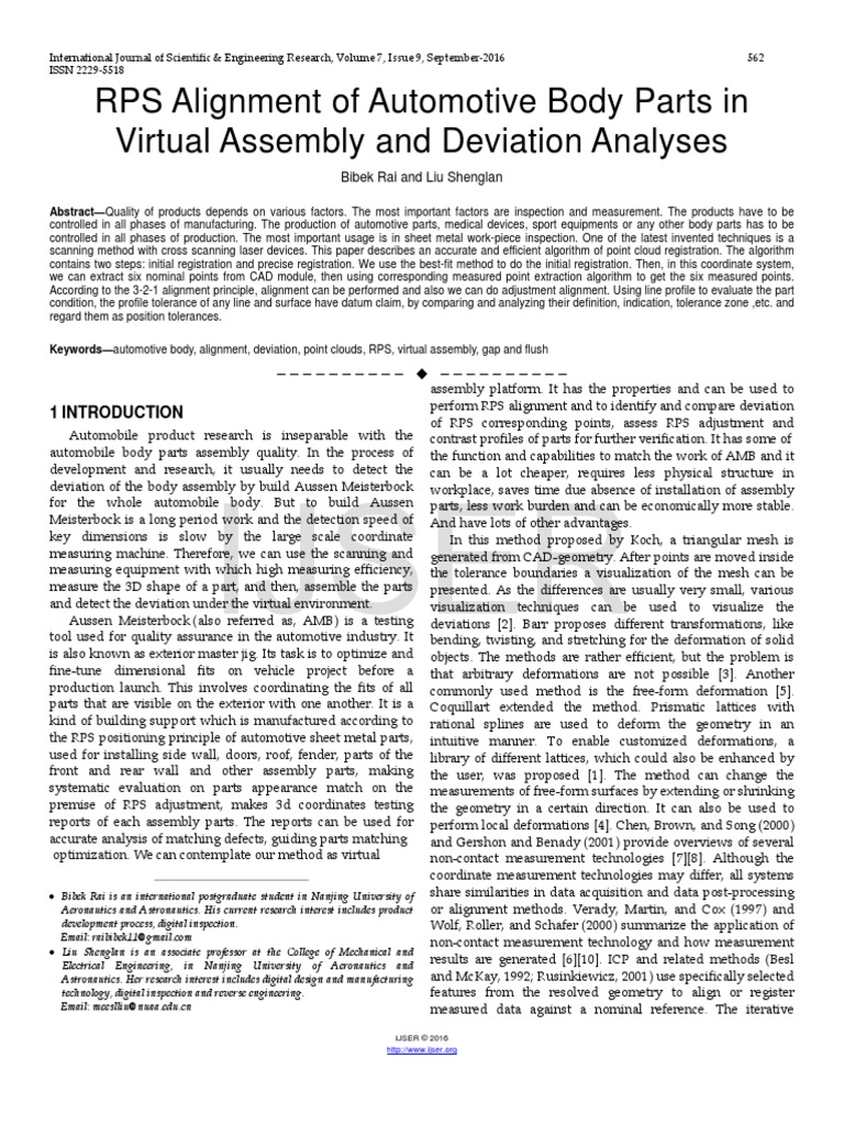 RPS Alignment of Automotive Body Parts in Virtual Assembly and ...