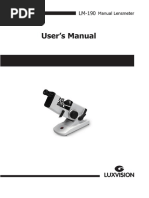 Lensometry Manual for Optical Measurements | PDF | Optics | Light