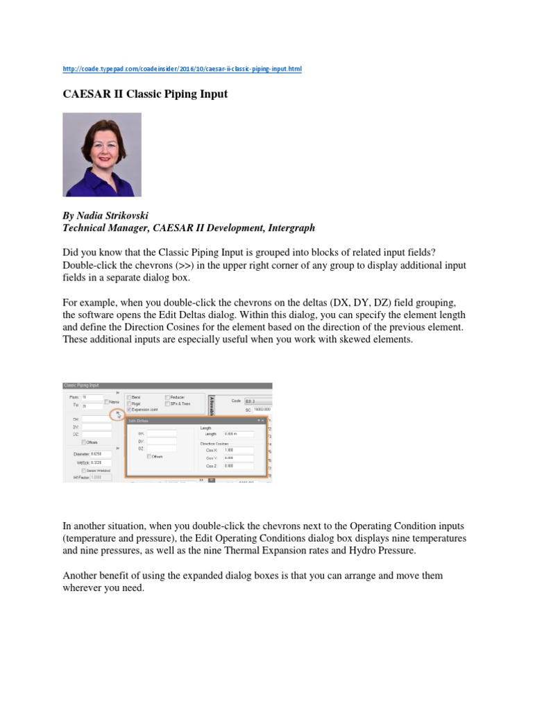 CAESAR II Classic Piping Input | PDF