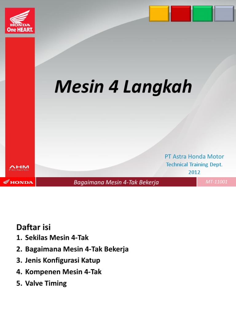 MT-11001 - Mesin 4 Langkah | PDF