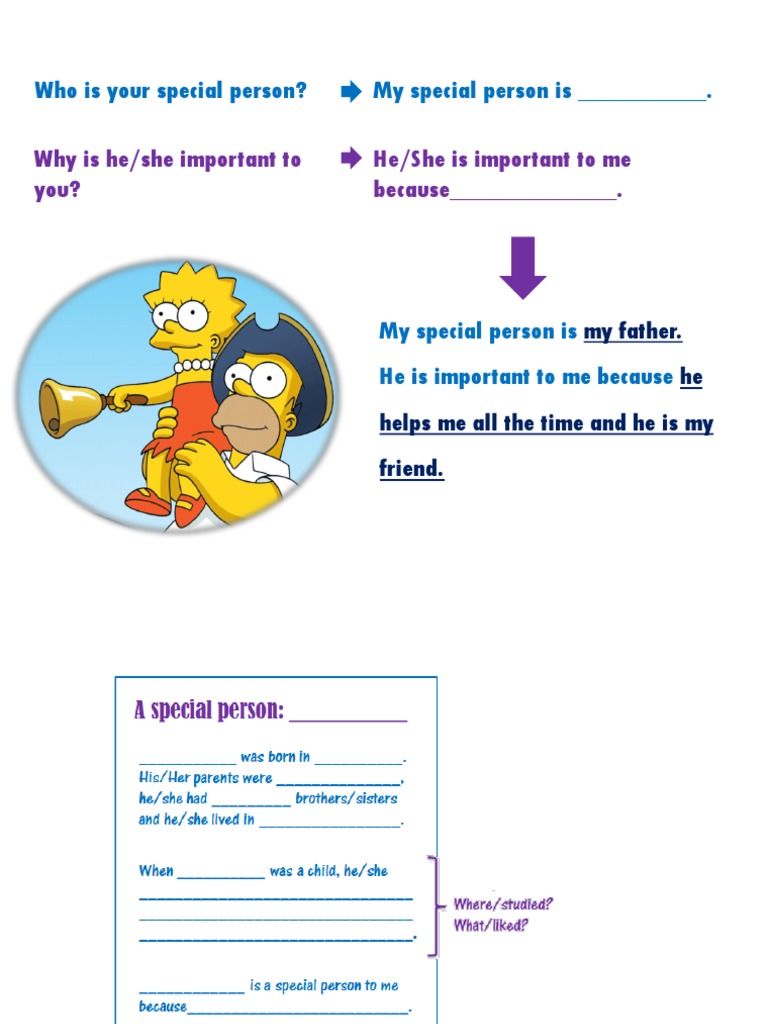 Who Is Your Special Person? My Special Person Is | PDF