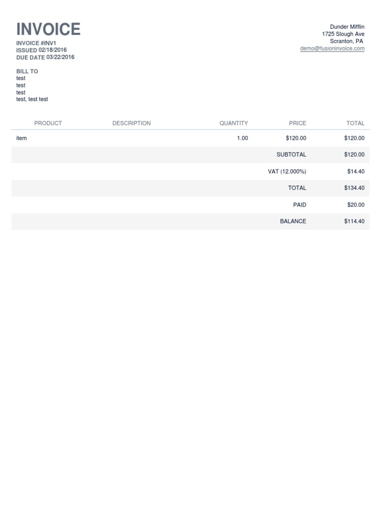Invoice: Invoice # Issued Due Date Bill To | PDF