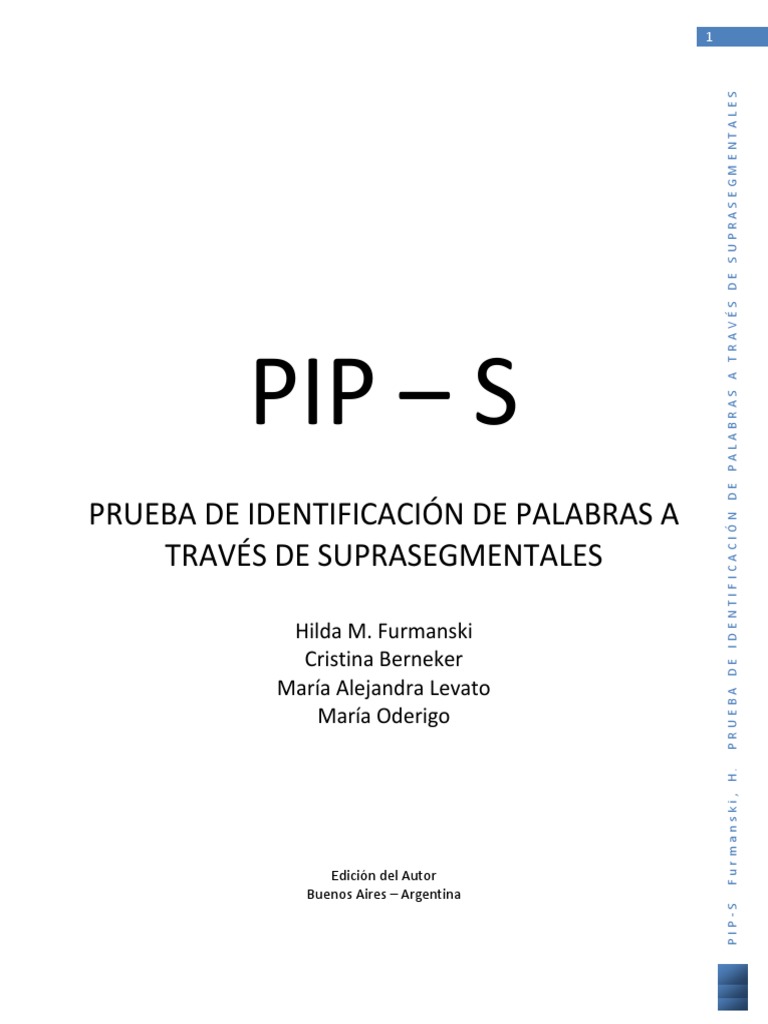 Prueba PIP-S: Identificación Auditiva | PDF | Idiomas