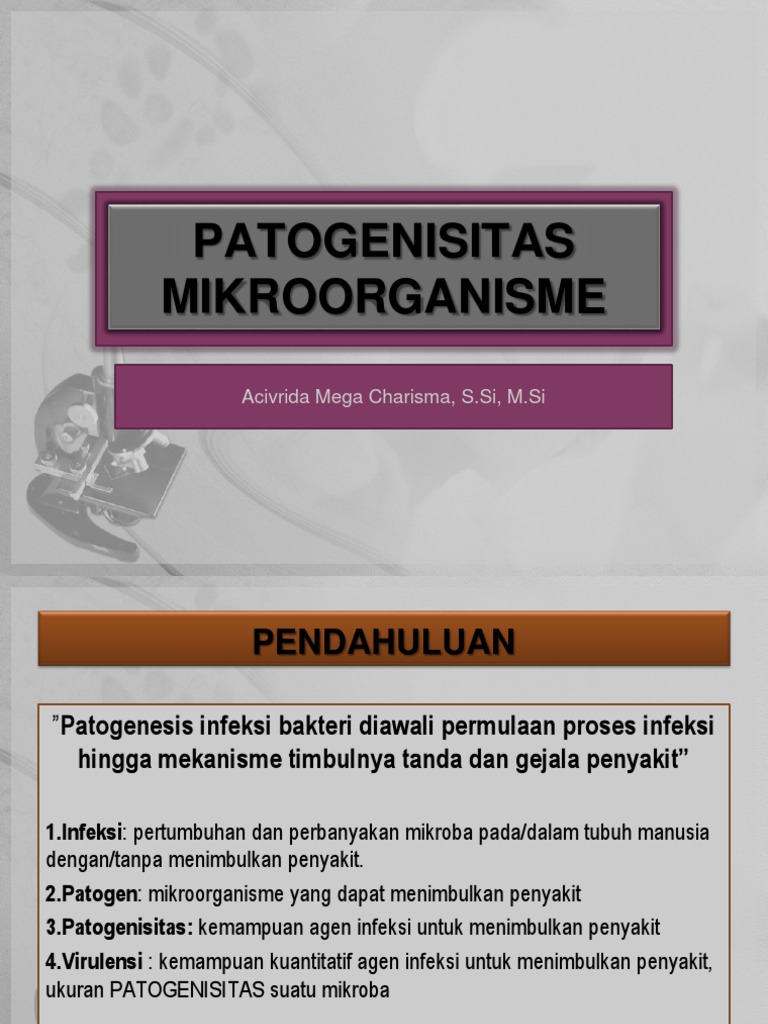 Mekanisme Patogenesis Mikroorganisme | PDF